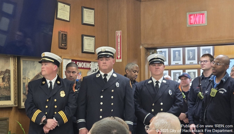 Hackensack Fire Department Welcomes Newly Sworn-In Command Officers