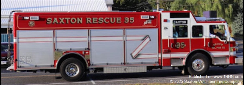 Saxton Rescue 35 Assists Blair 60 on Bailey Lane Dwelling Fire