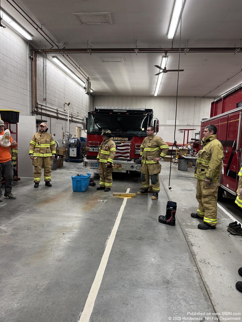Holderness Firefighters Train on Donning and Doffing Gear