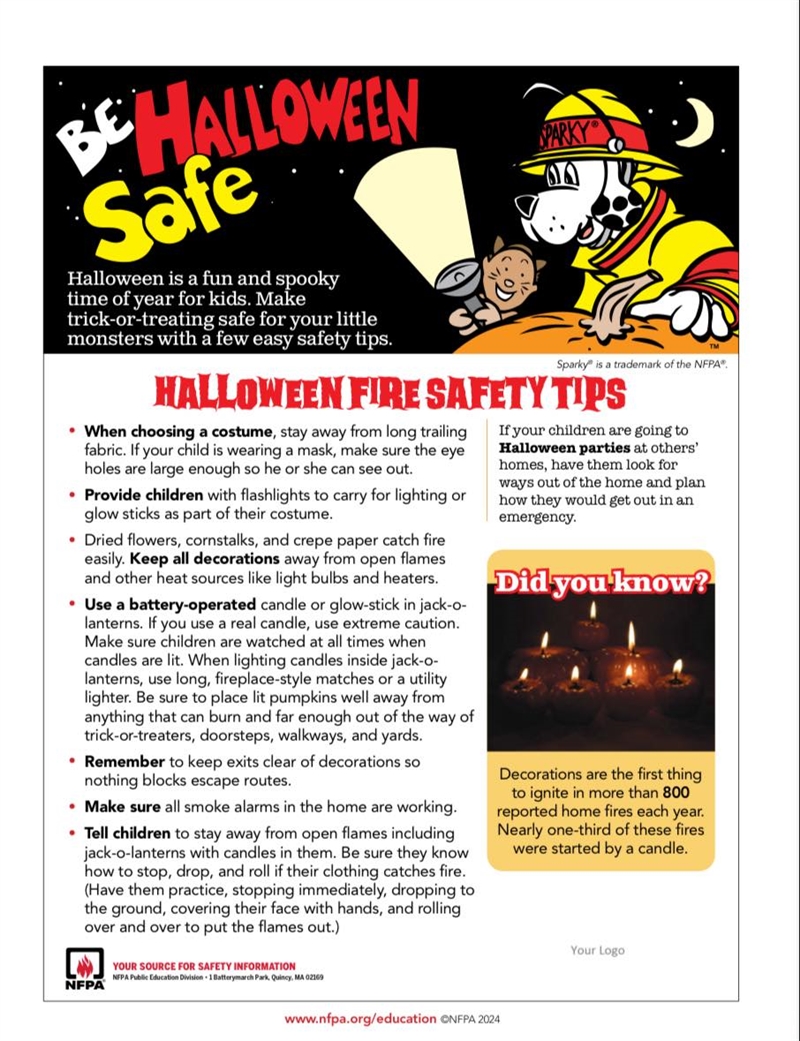 Bulloch County Fire Department Shares Halloween Safety Message