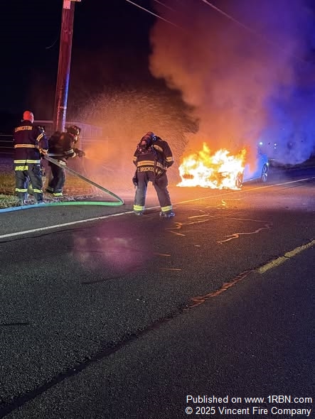 Vincent Fire Co. Extinguishes Engine Compartment Fire