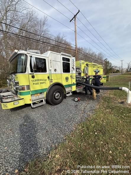 Tabernacle Fire Department Conducts Semi-Annual Dry Hydrant Testing