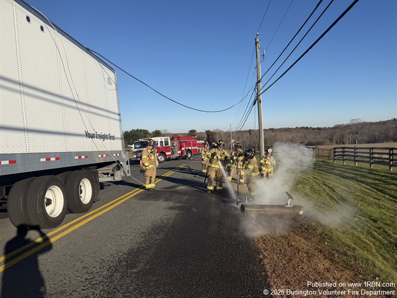 Burlington Fire Responds After Truck Pulls Down Wires on Rock Road