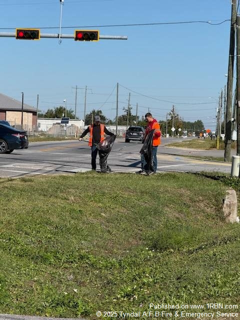 Tyndall Firefighters Volunteer for Adopt-A-Highway Cleanup