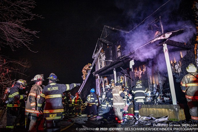 Melrose Firefighters Make Fast Work of Well Involved House Fire