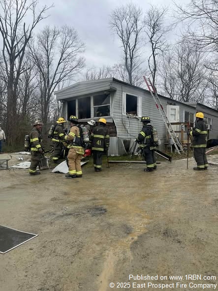 East Prospect Fire Co. Responds to Trailer Fire on Sam Spur Lane