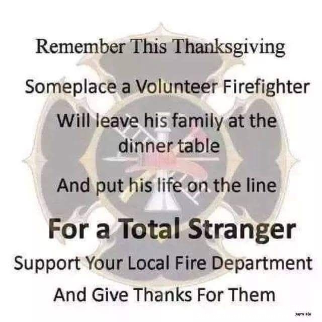 Rawlinsville Volunteer Fire Company Shares Thanksgiving Message ...
