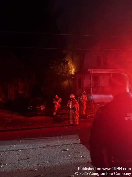 Abington Fire Company Assists Roslyn Fire Company at Residential Fire