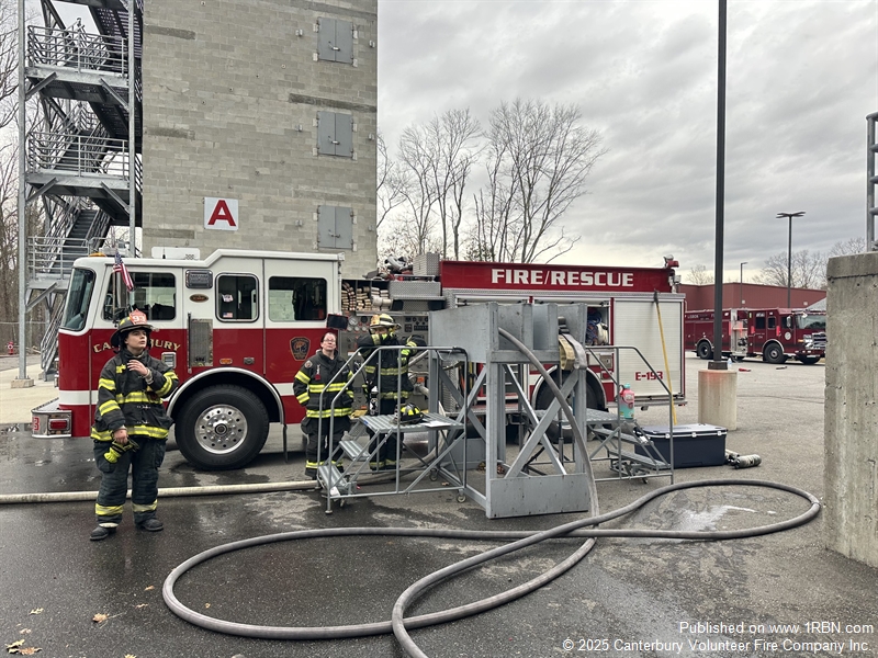 Canterbury and Lisbon Fire Departments Complete Live Fire Training