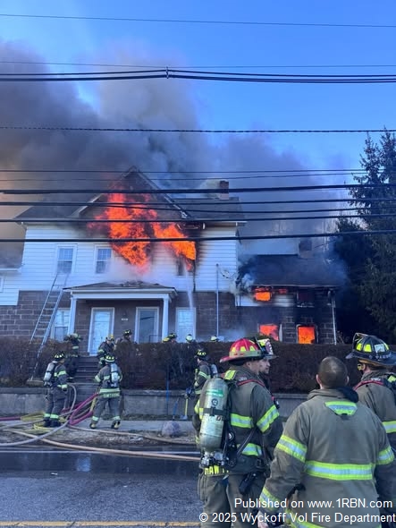 Wyckoff Volunteer Fire Department Assists at Second-Alarm House Fire in ...