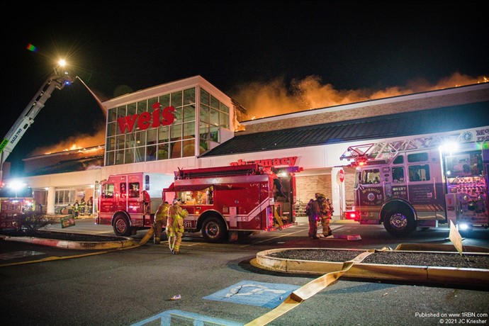 West Hazleton Weis Market Fire Reaches Fourth-Alarm