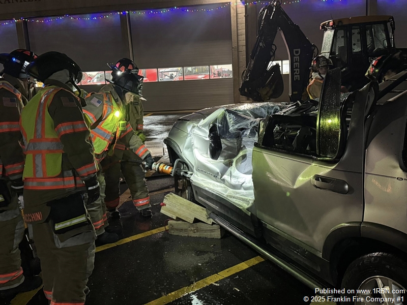 Franklin Fire Company #1 Conducts Vehicle Extrication Training