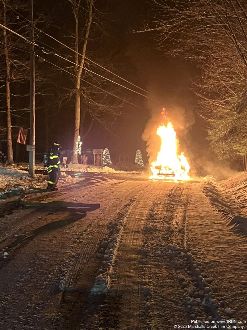 Marshalls Creek Fire Company Extinguishes Vehicle Fire in Price Township